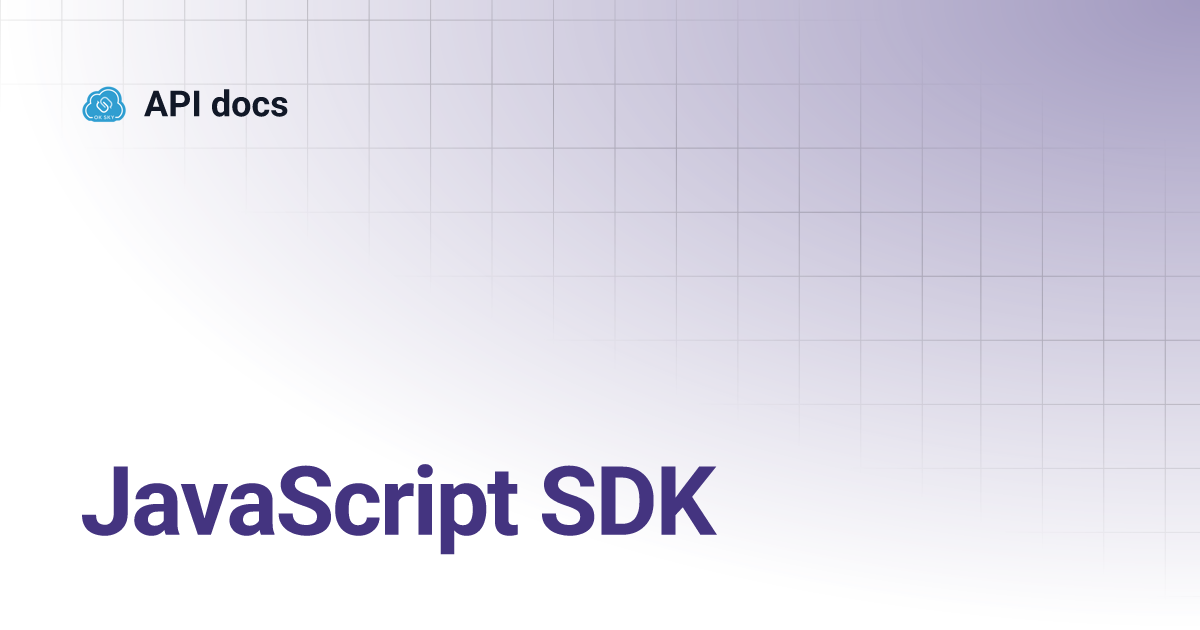 JavaScript SDK | API docs